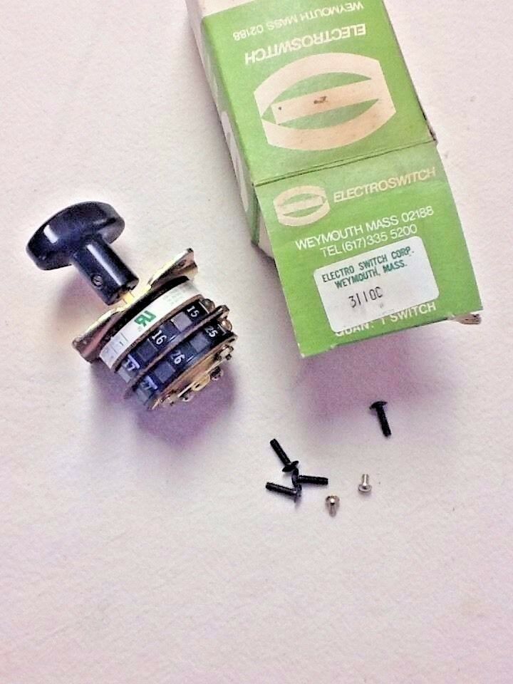 ELECTRO SWITCH 3110C 311OC Series 31 Rotary Ammeter Transfer Switch 10 ...