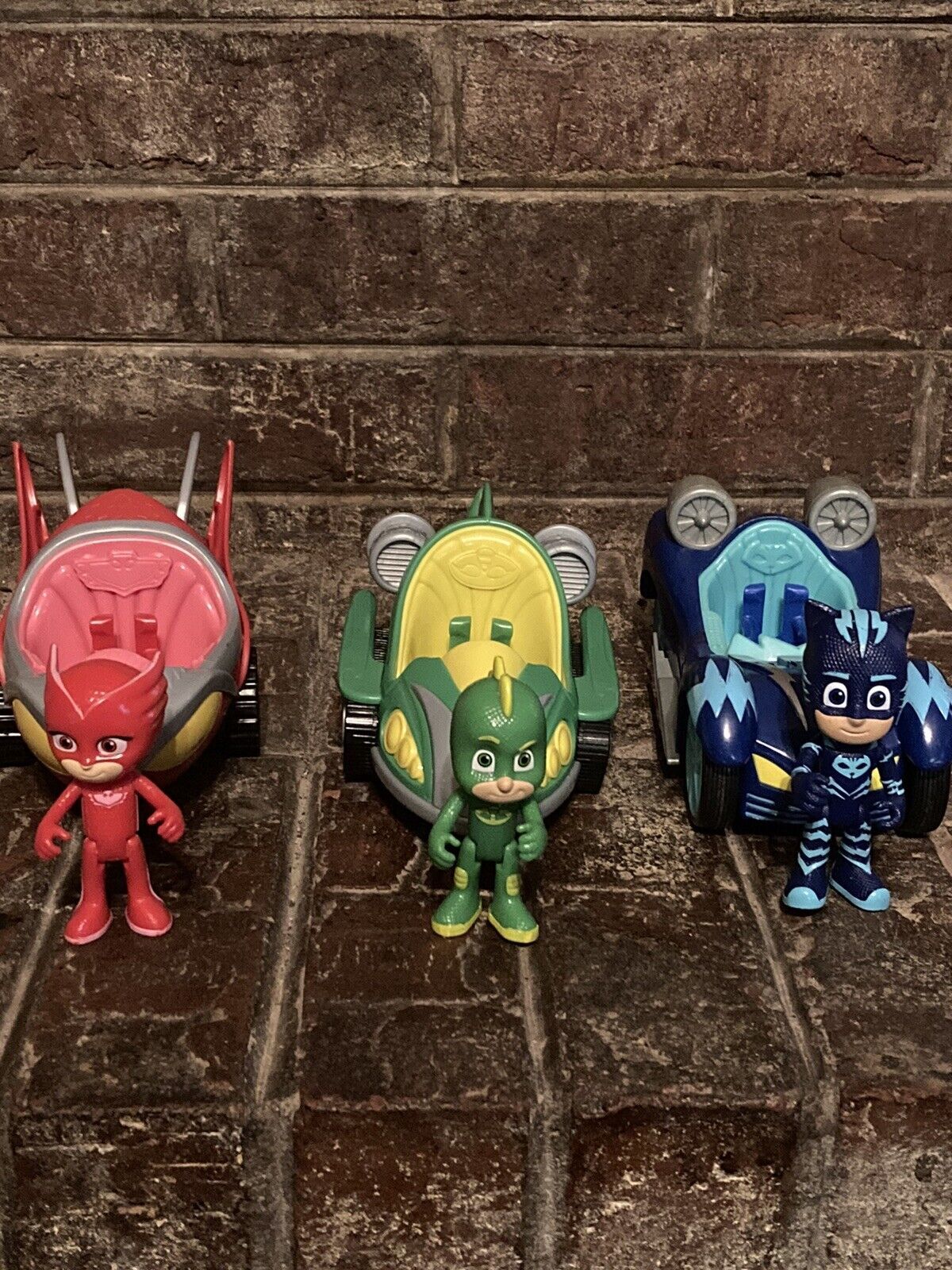 PJ Masks Toys Figures & Vehicle Set Lot Catboy Gekko Owlette Car Mobile ...