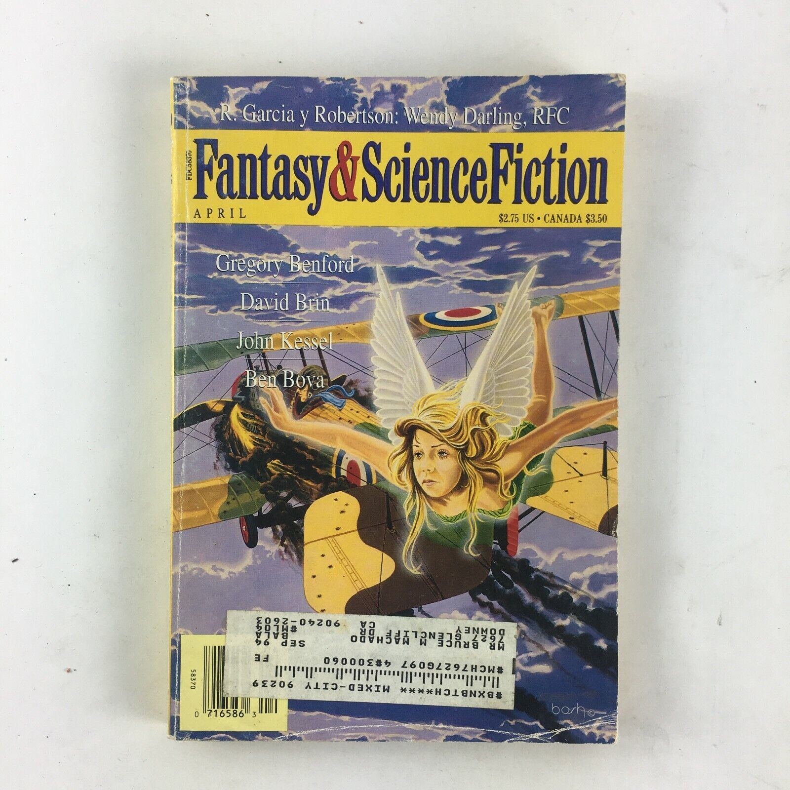 April Fantasy&Science Fiction Magazine Gregory Benford David Brin John ...
