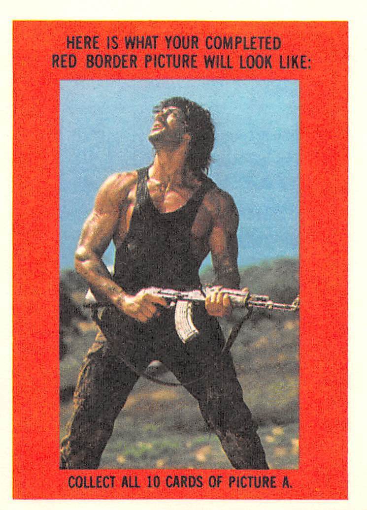 1985 Topps Rambo First Blood Part II Sticker #5 John Rambo Sylvester ...