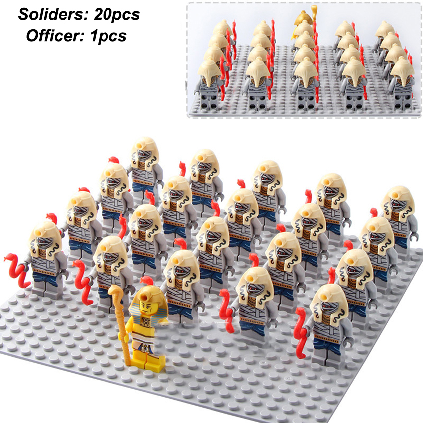 The Egypt Mummy Army Solders with King Pharaoh 21 Minifigures Lot ...