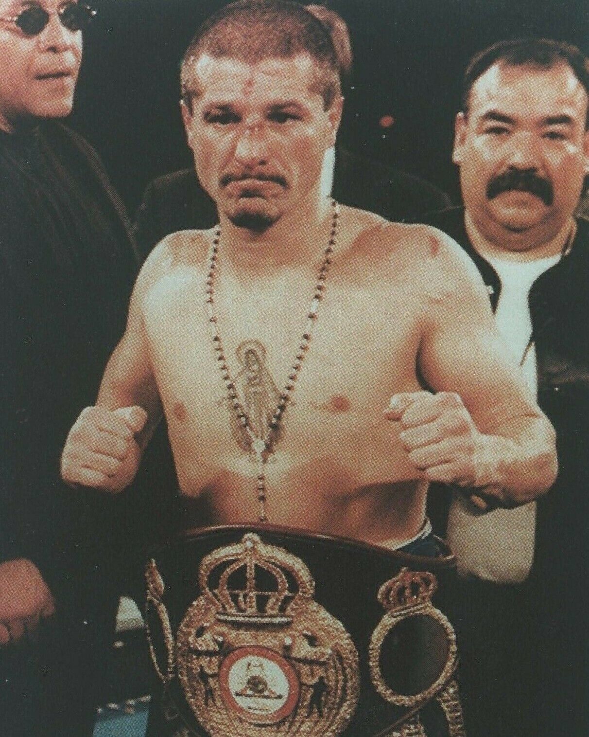 JOHNNY TAPIA 8X10 PHOTO BOXING PICTURE WITH BELT - Boxing