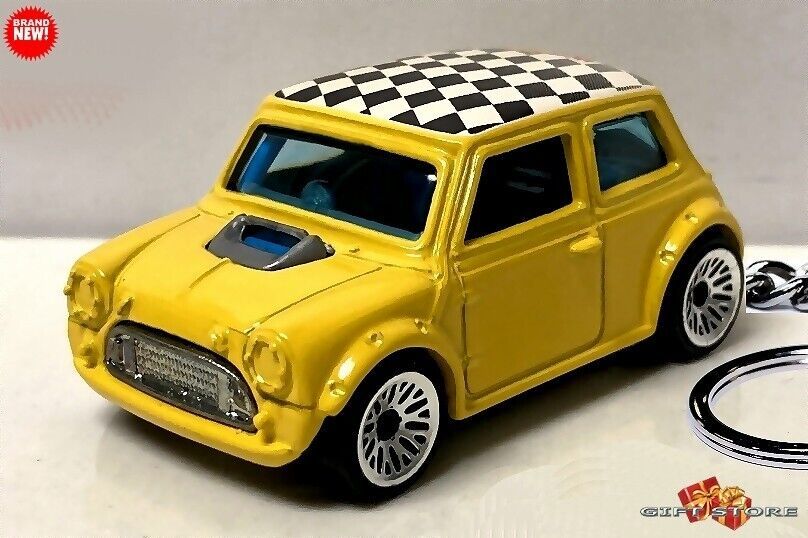 RARE KEYCHAIN YELLOW AUSTIN MORRIS MINI COOPER RACING CUSTOM Ltd GREAT ...