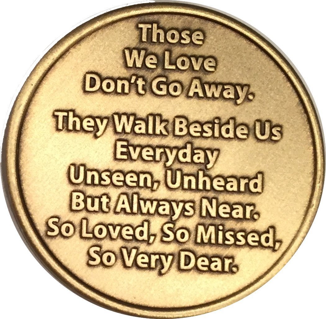 In Loving Memory Cross Rose Medallion Memorial Bereavement Token Those ...