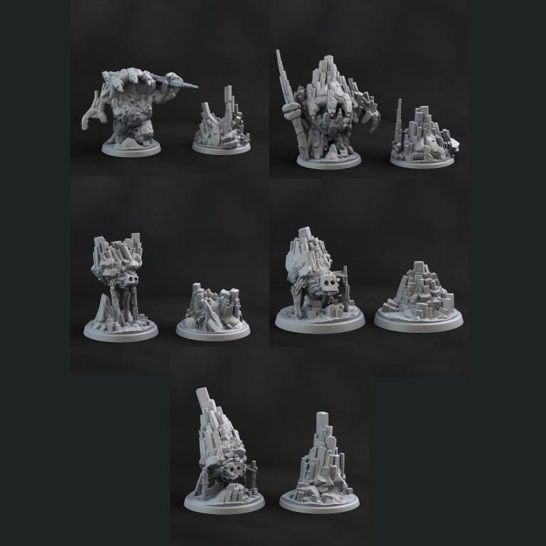 3D Printed Print Your Monsters Little Golem Set 28mm - 32mm D&D ...