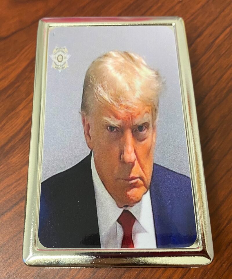 Trump Mugshot D5 Silver Case / Metal Wallet Card Money Holder - Cases