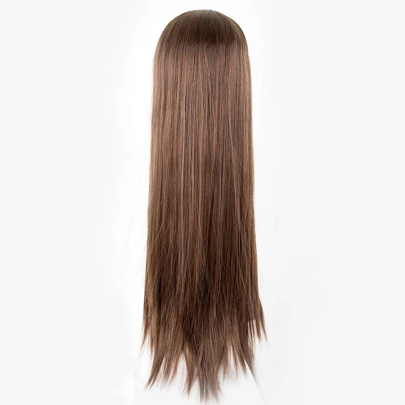 Straight Hair Fei Show Synthetic Heat Resistant Fiber Middle Part