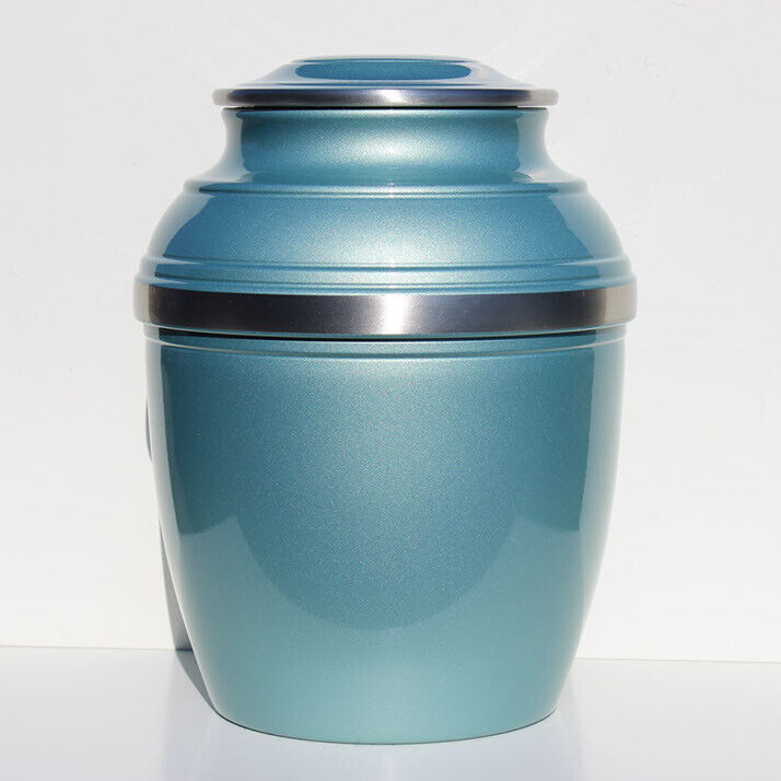 Large/Adult 220 Cubic Inch Pewter Light Blue/Green Calypso Funeral ...
