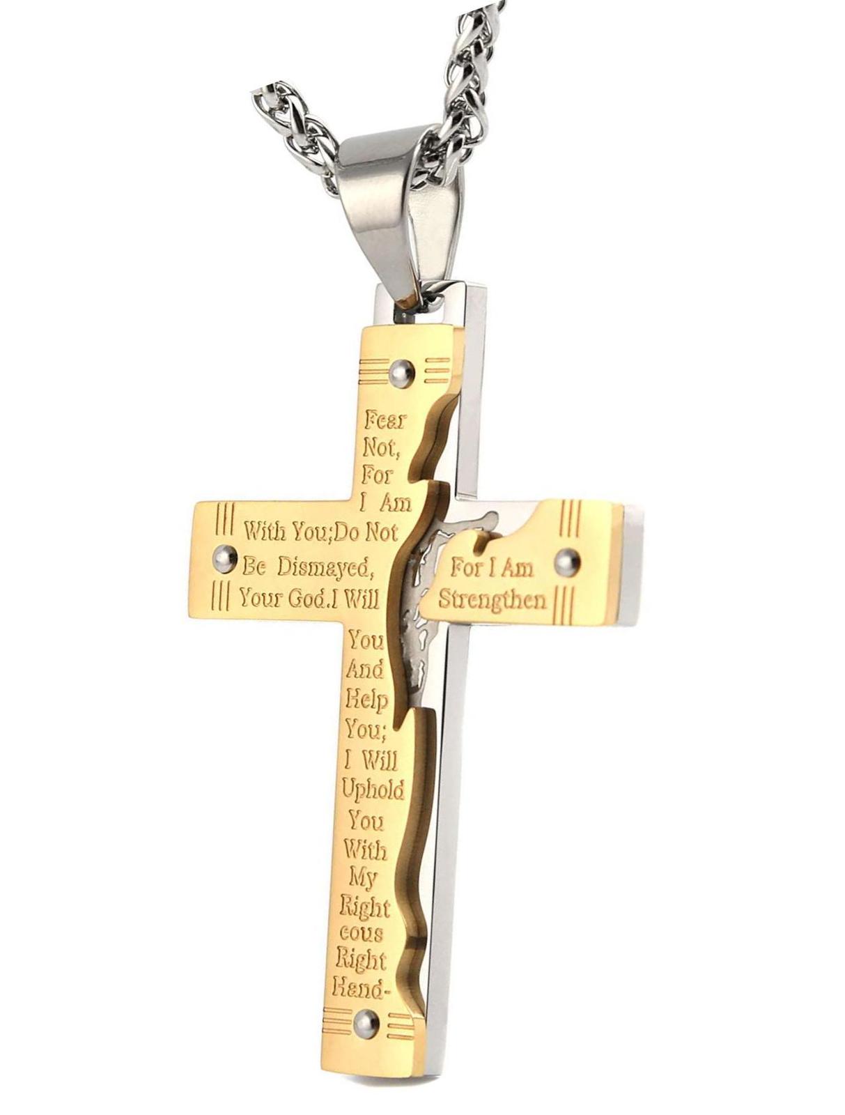 Men's Stainless Steel Jesus Christ Crucifix Cross - Crucifixes & Crosses