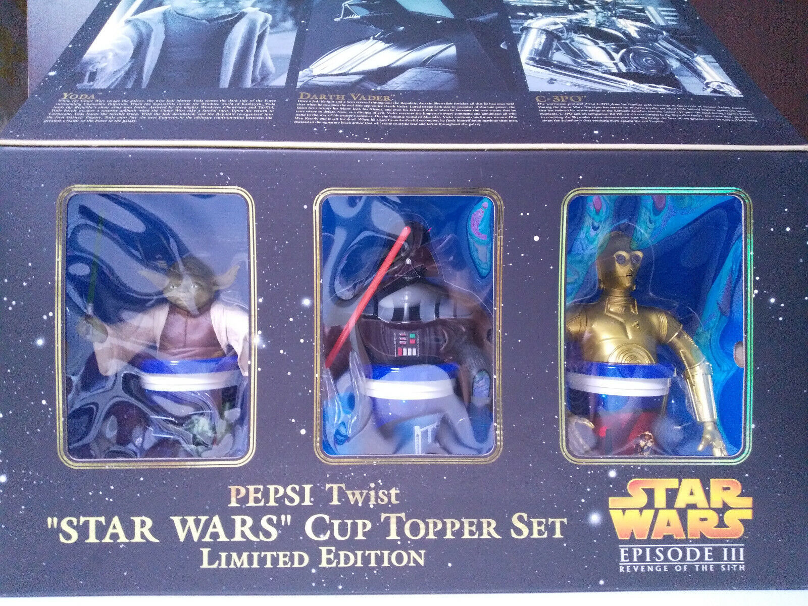 STAR WARS EPISODE Ⅲ PEPSI Twist STAR WARS Cup TOPPER SET Limited ...