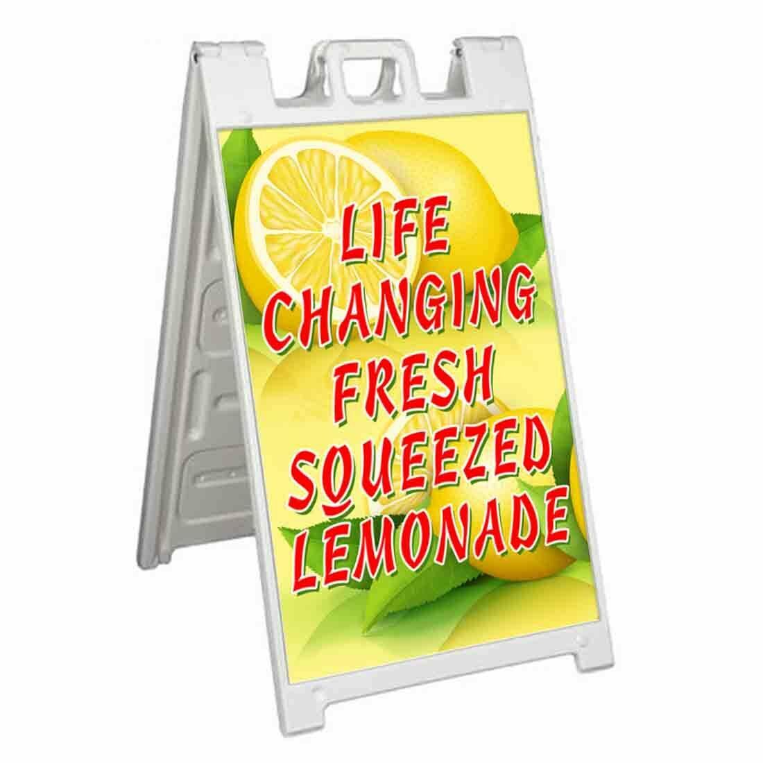 FRESH SQUEEZED LEMONADE Signicade 24x36 Aframe Sidewalk Sign Banner ...