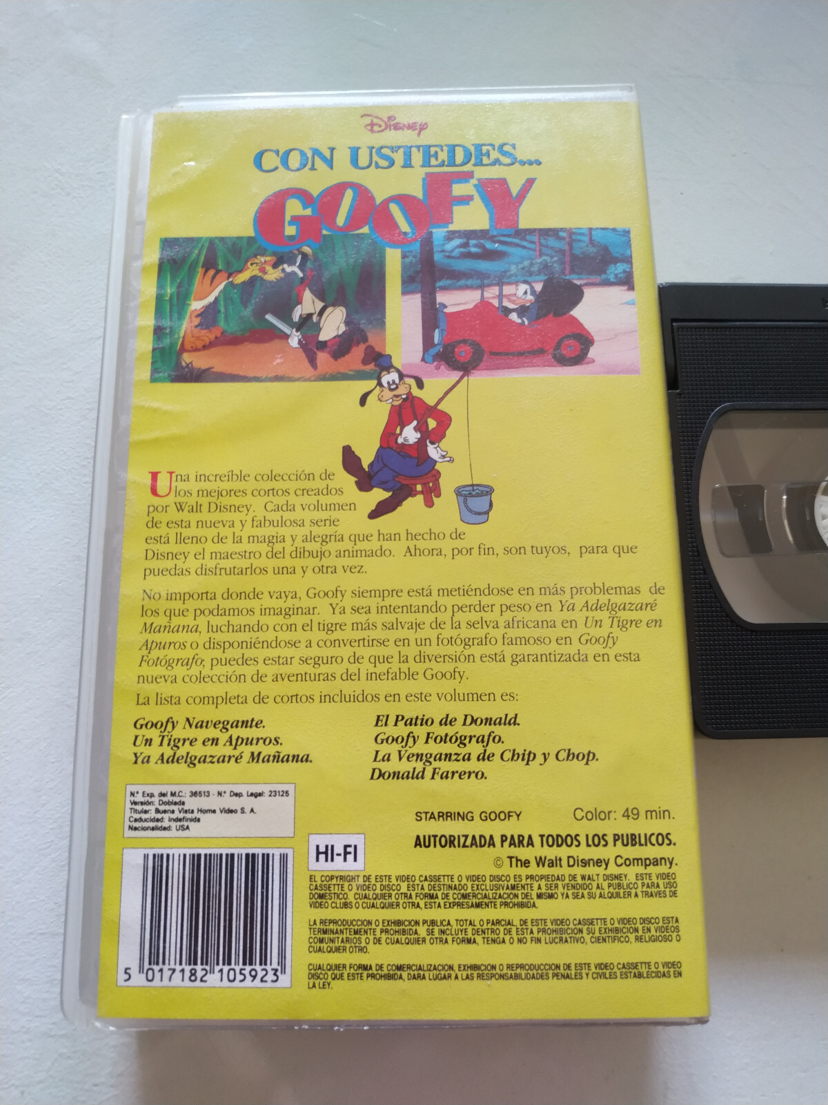 Goofy con You Goofy WALT DISNEY 7 Shorts - VHS Tape Spanish T2 - VHS Tapes