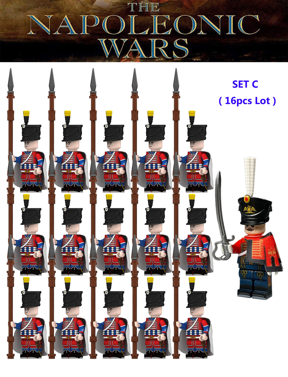 64pcs Napoleonic Wars Periods French Egyptian Bavarian Army Soliders ...