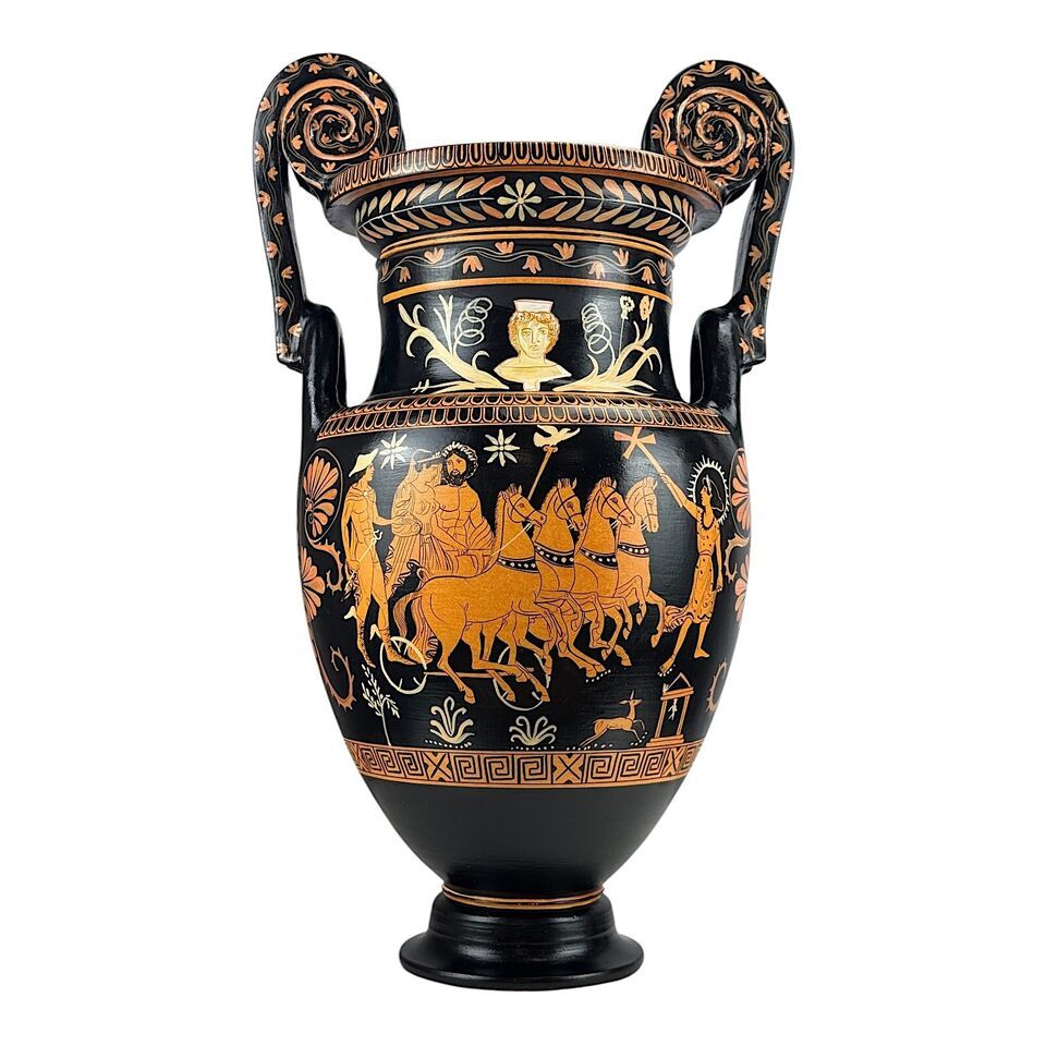 God of the Underworld Hades & Persephone on Chariot Ancient Greek Vase ...