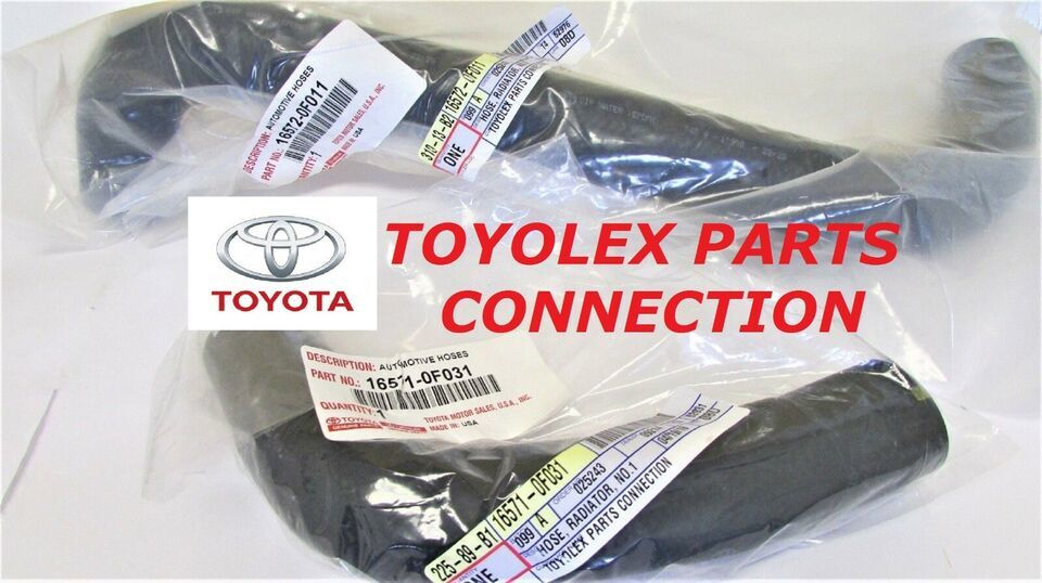 GENUINE TOYOTA UPPER 16571-0F040 & LOWER 16572-0F020 RADIATOR HOSE SET ...