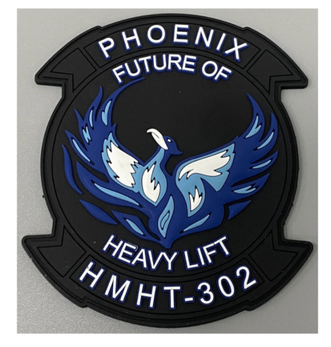 MARINE CORPS HMHT-302 PHOENIX FUTURE OF HEAVY LIFT HOOK & LOOP PVC ...
