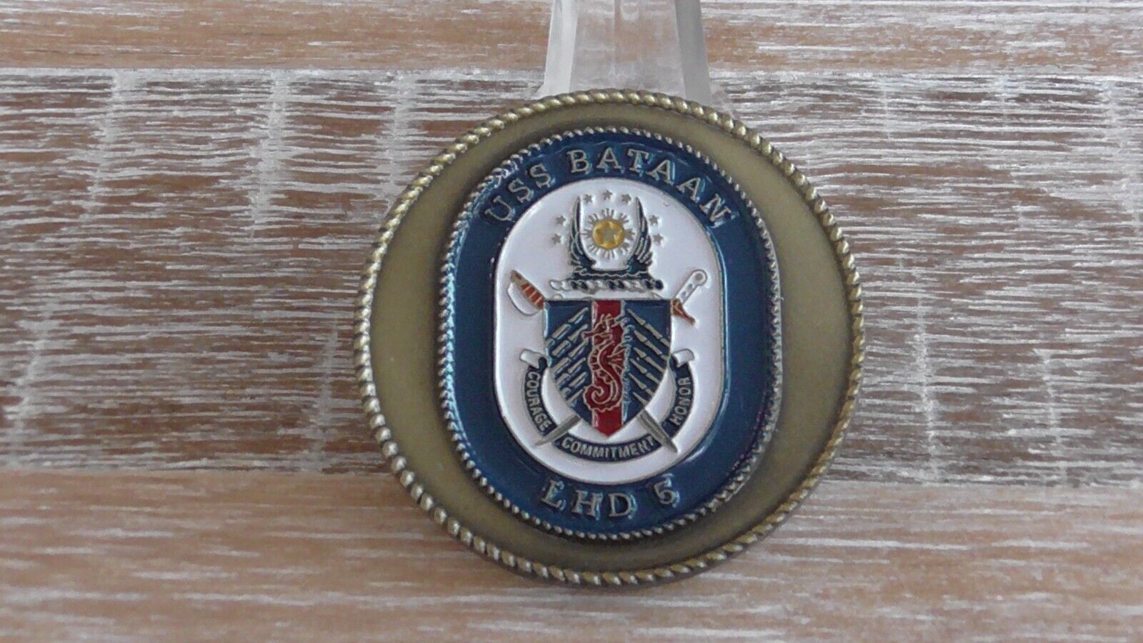 USN USS Bataan LHD 5 Commanding Officer Challenge Coin #159Y ...