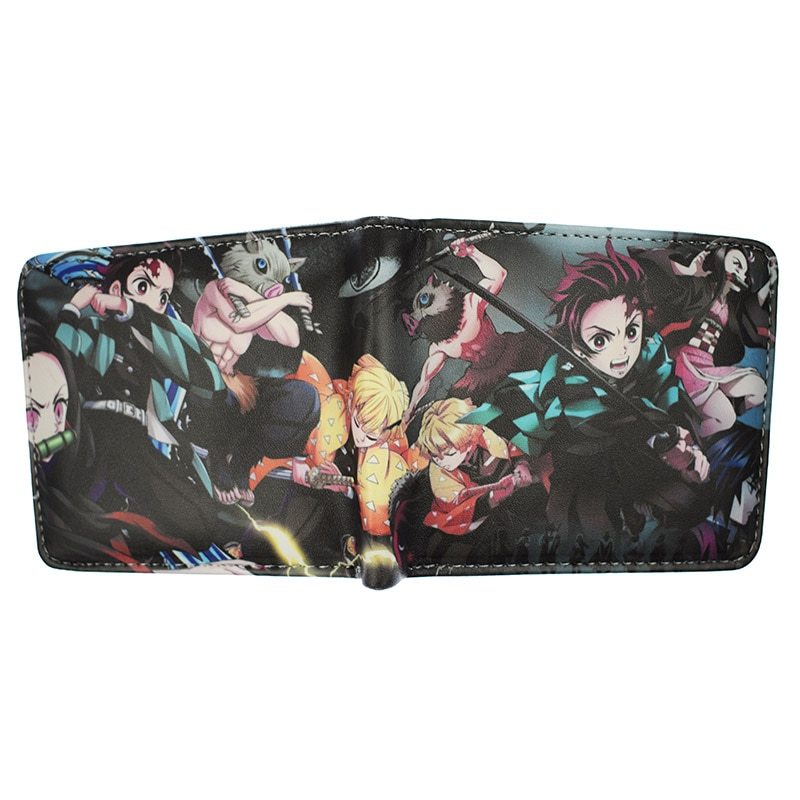 Anime Demon Kimetsu No Yaiba Tanjiro Kamado Wallet Short Purse With ...