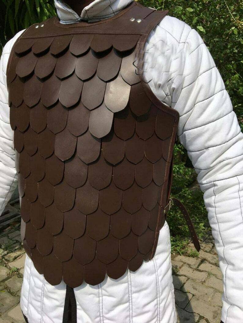 Leather Scale Armor, Medieval Leather armor, Leather Scale Armor Set ...