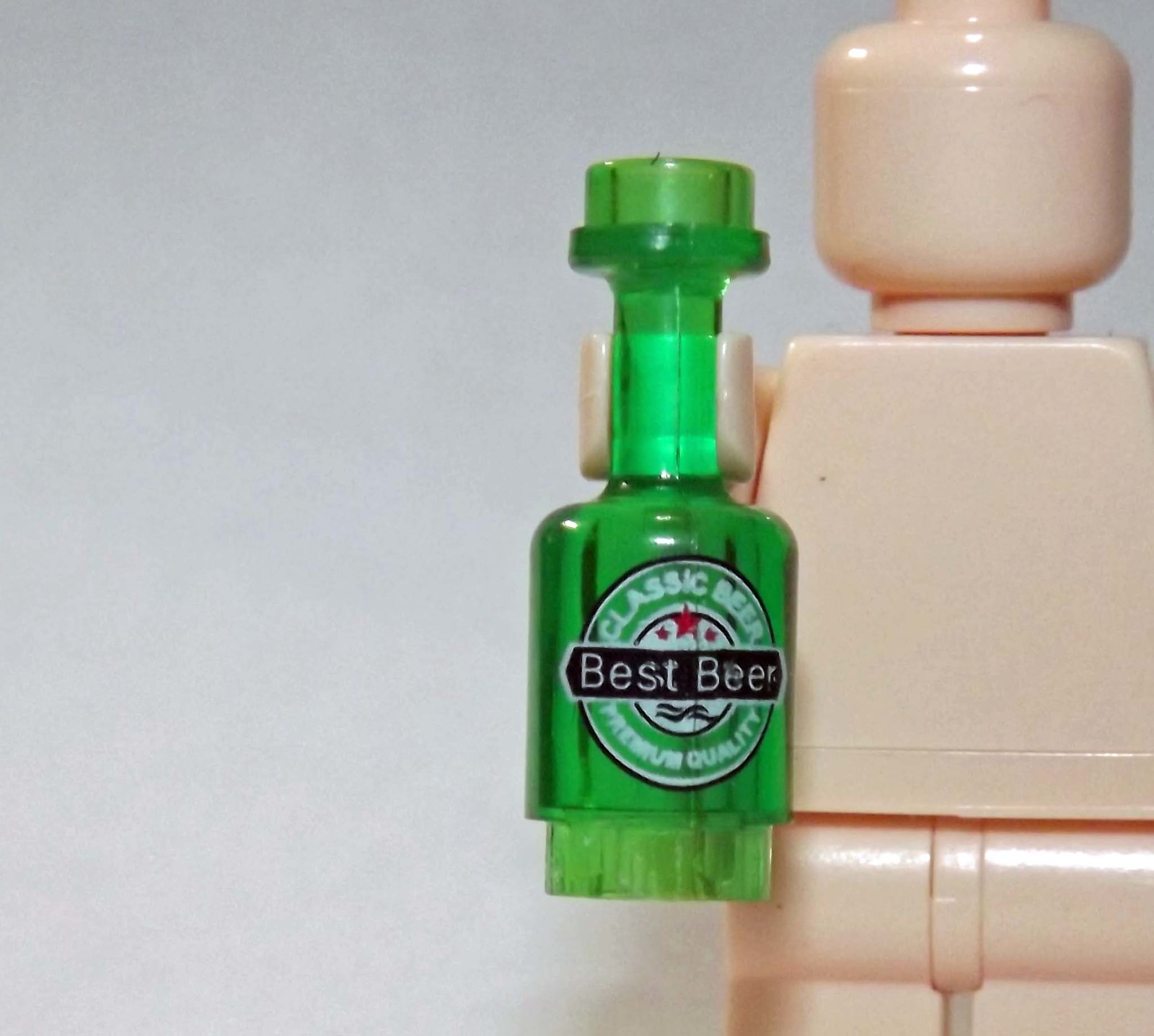 Building Beer Alcohol Green Bottle Fors Minifigure Custom - LEGO (R ...