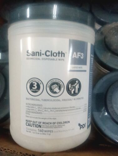 12 Canister Sani-Cloth AF3 Germicidal Surface Disinfectant Wipes, 083 ...