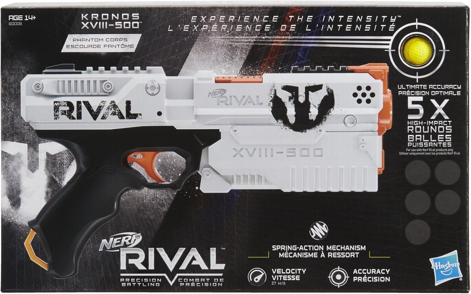 Nerf Rival Phantom Corps Kronos XVIII-500 White Pistol Blaster ~opened ...
