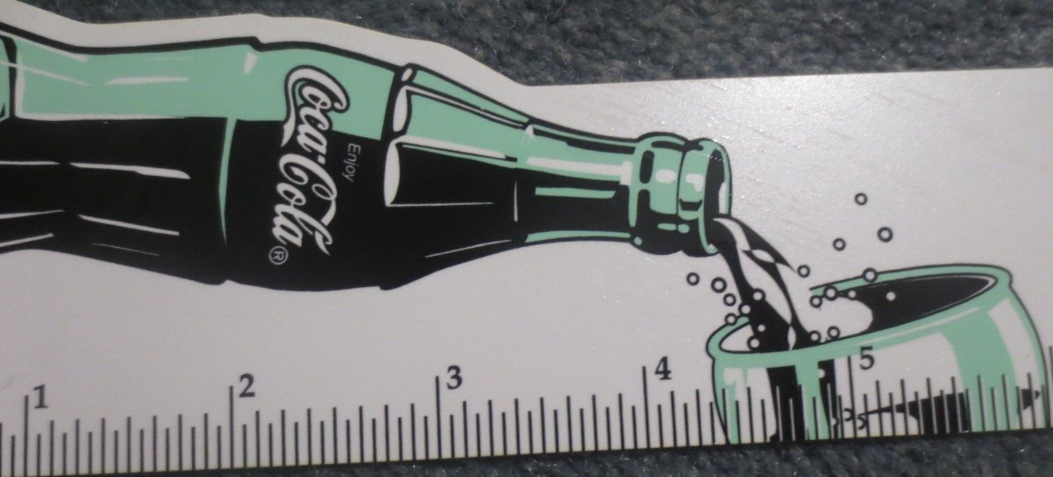 Coca-Cola 7 inch Ruler Plastic Coke Pouring - Soda