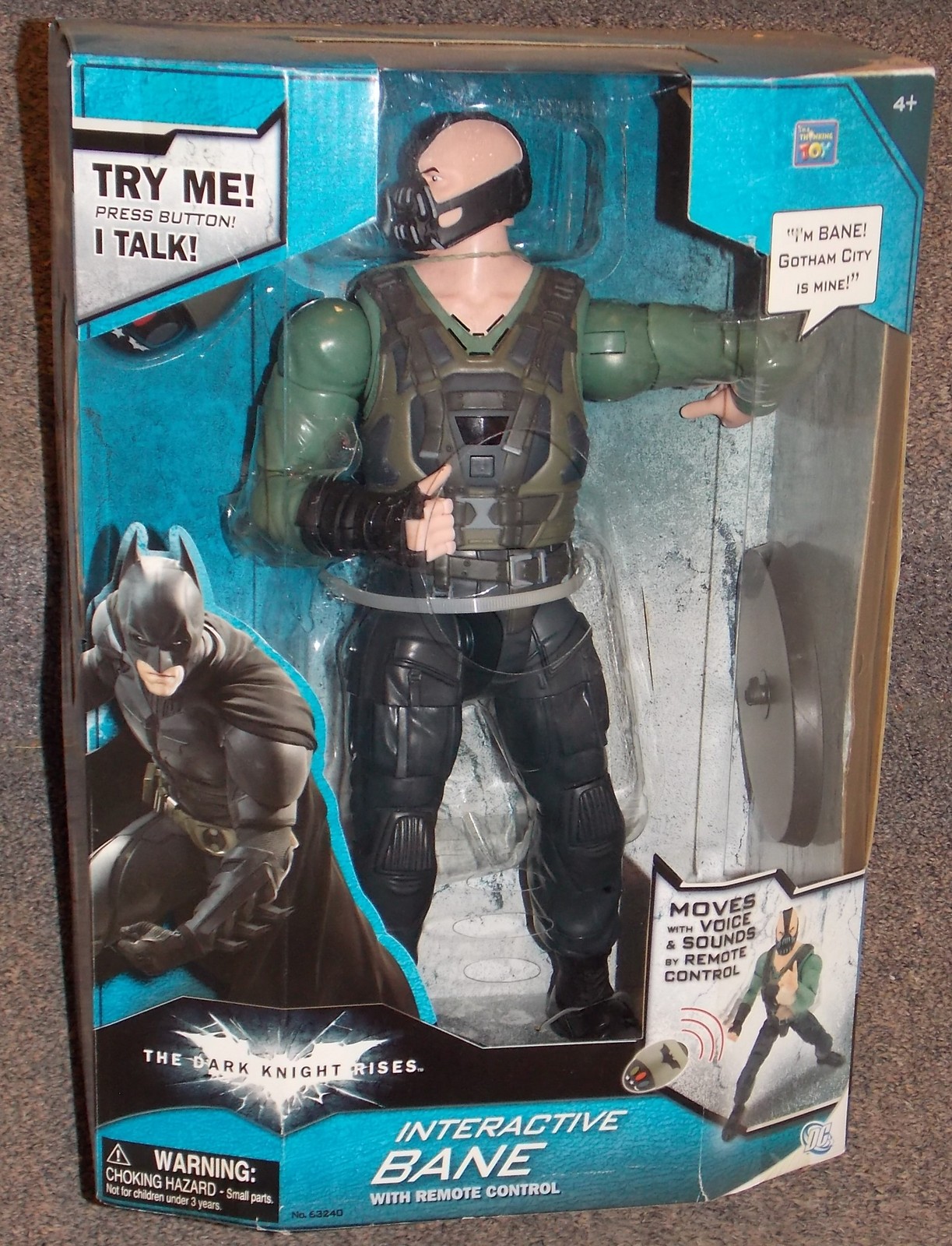 The Dark Knight Rises Batman Interactive Bane Talking Action Figure New ...
