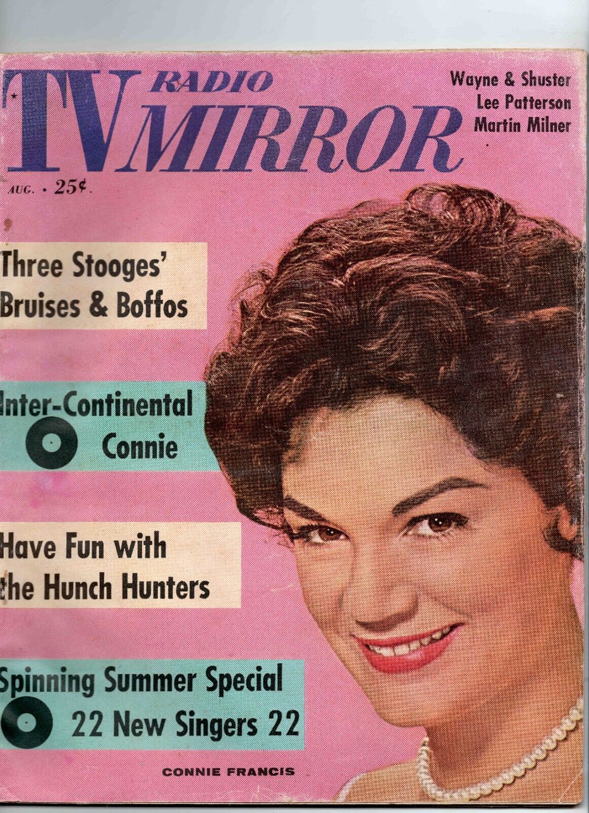 VINTAGE Aug 1961 Radio and TV Mirror Magazine Connie Francis Three ...