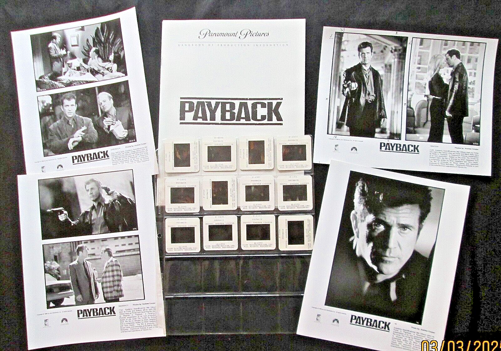 MEL GIBSON (PAYBACK) ORIG,1999 MOVIE PHOTO & STUDIO SLIDE SET - Other
