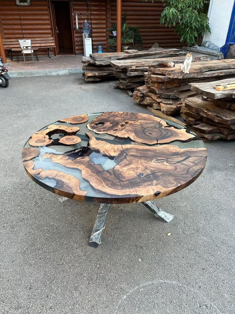 HANDI STONE Epoxy Round Table (Top and Base and similar items