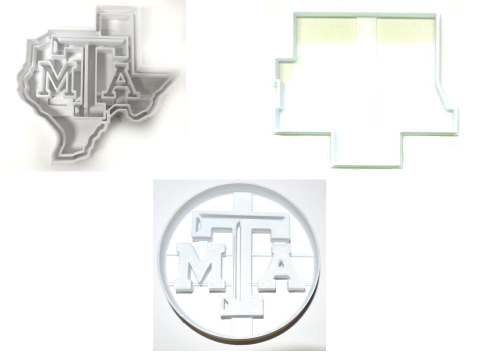 Texas ATM University A&M Aggies Gig Em Set Of 3 Cookie Cutters USA ...