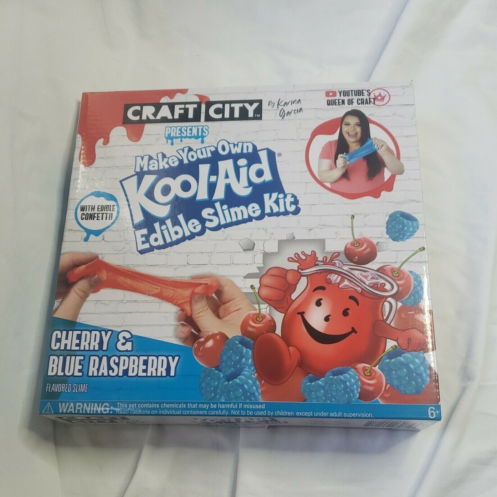 Craft City By Katrina Kool Aid Edible Slime Kit Blue Raspberry Cherry ...