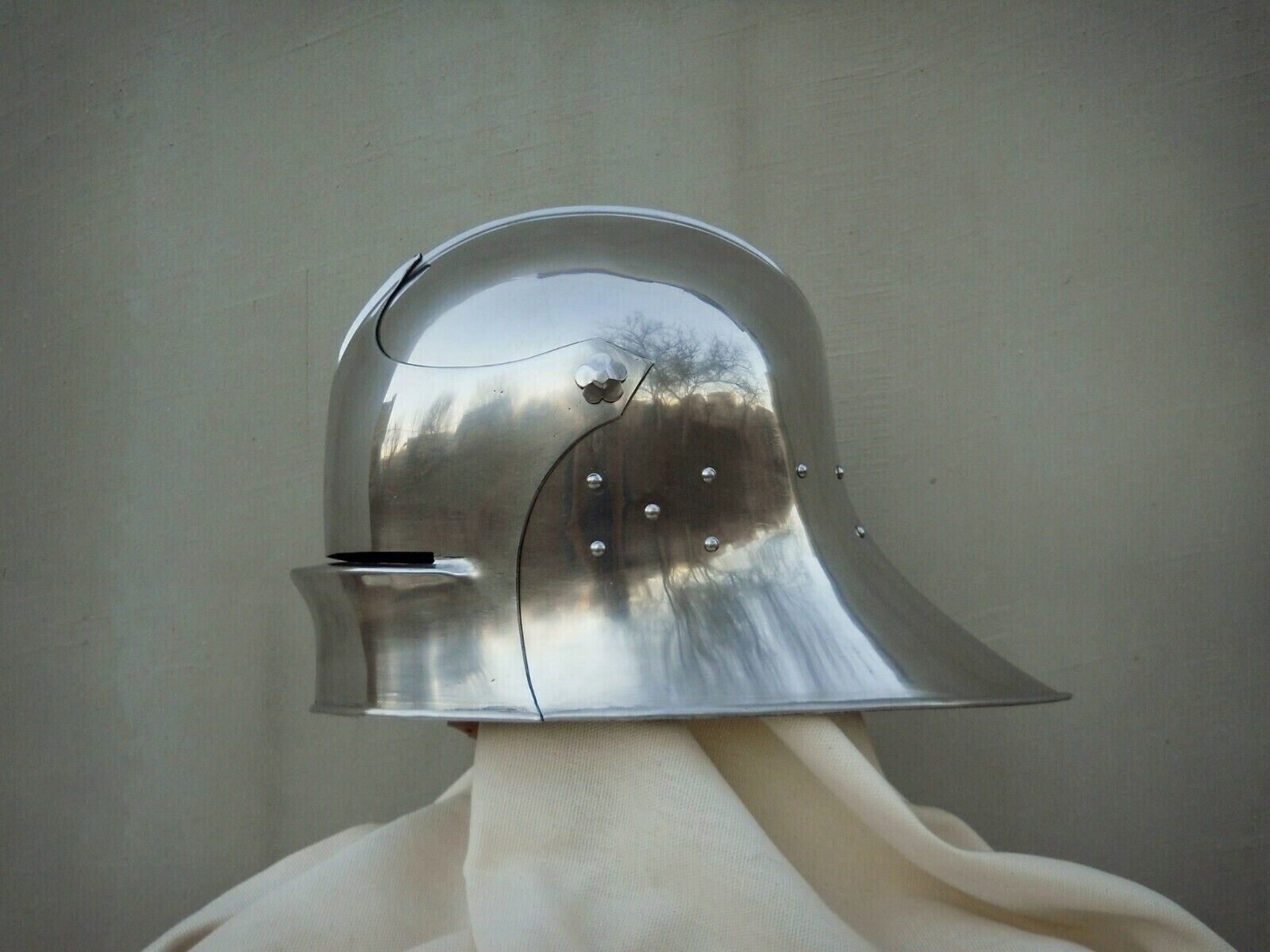 Medieval Knight Italian Steel Sallet German Helmet Medieval Costume ...