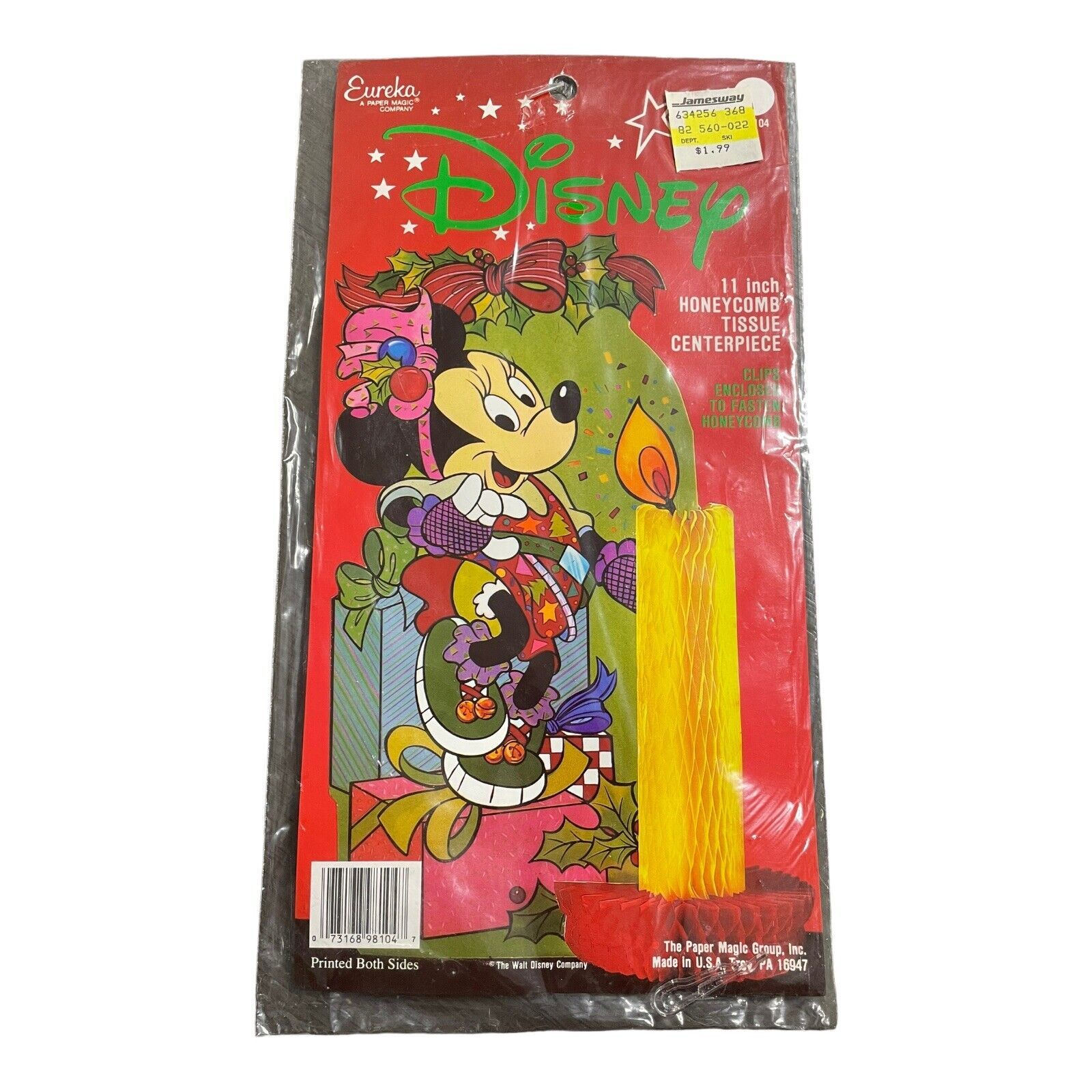 Eureka Disney Honeycomb Tissue Centerpiece Candle Minnie Mouse 11" in pkg - Other