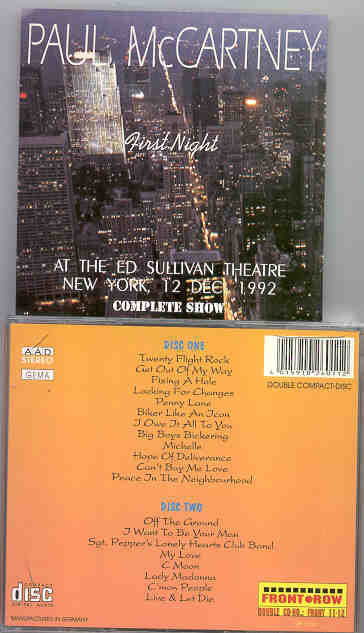 Paul McCartney - First Night At New York 1992 ( 2 CD set ) ( new York ...