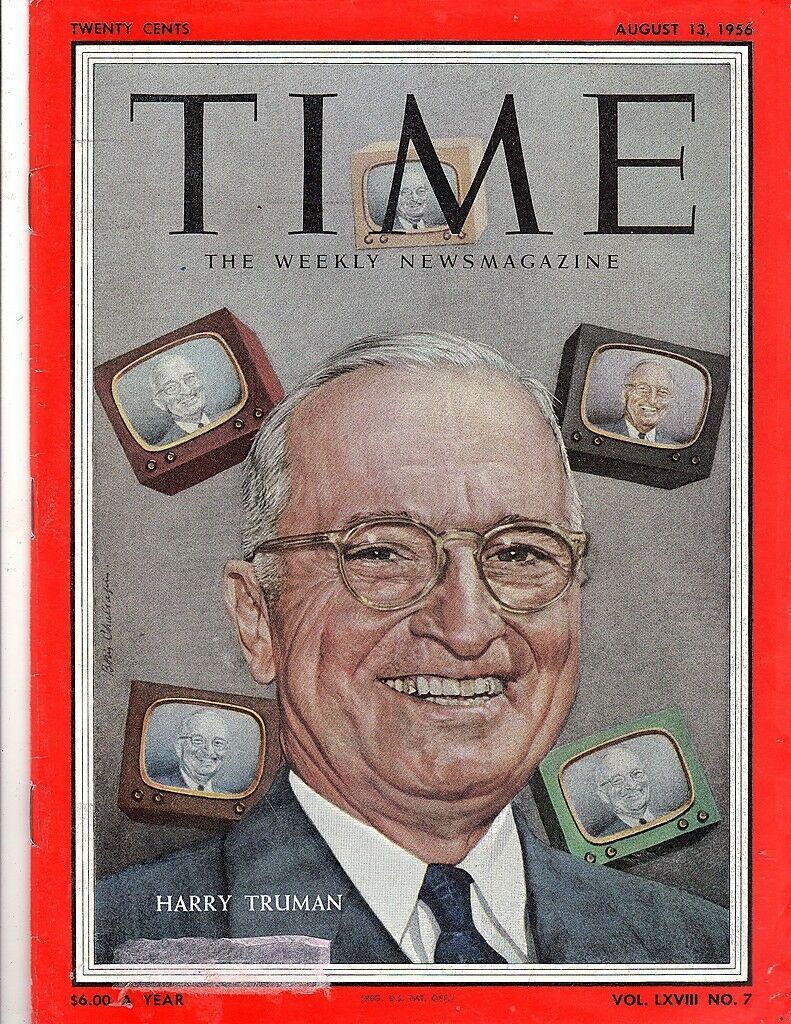 Time Magazine 1956, August 13, Harry Truman, The McKeon Court-Martial ...