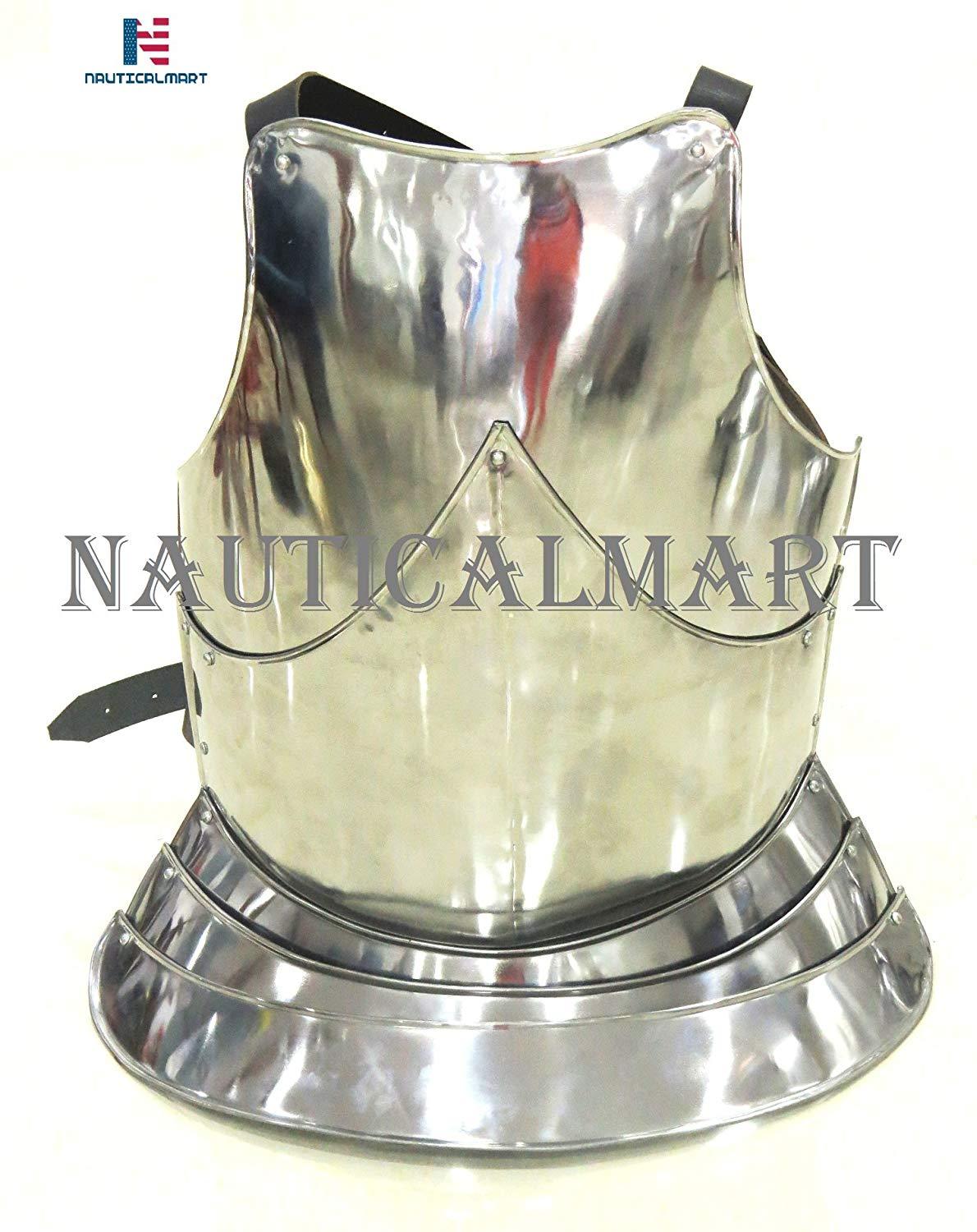 NauticalMart Plate Armour Breastplate Medieval Gothic Silver ...