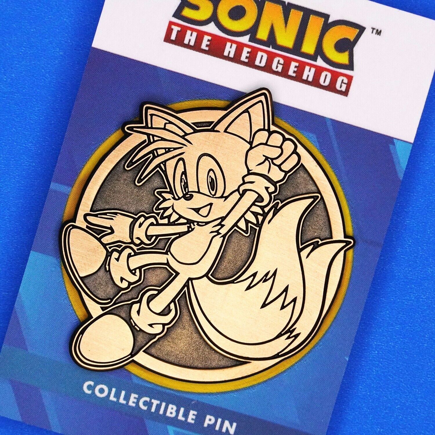 Sonic the Hedgehog Tails Limited Edition Gold Emblem Enamel Pin Figure ...