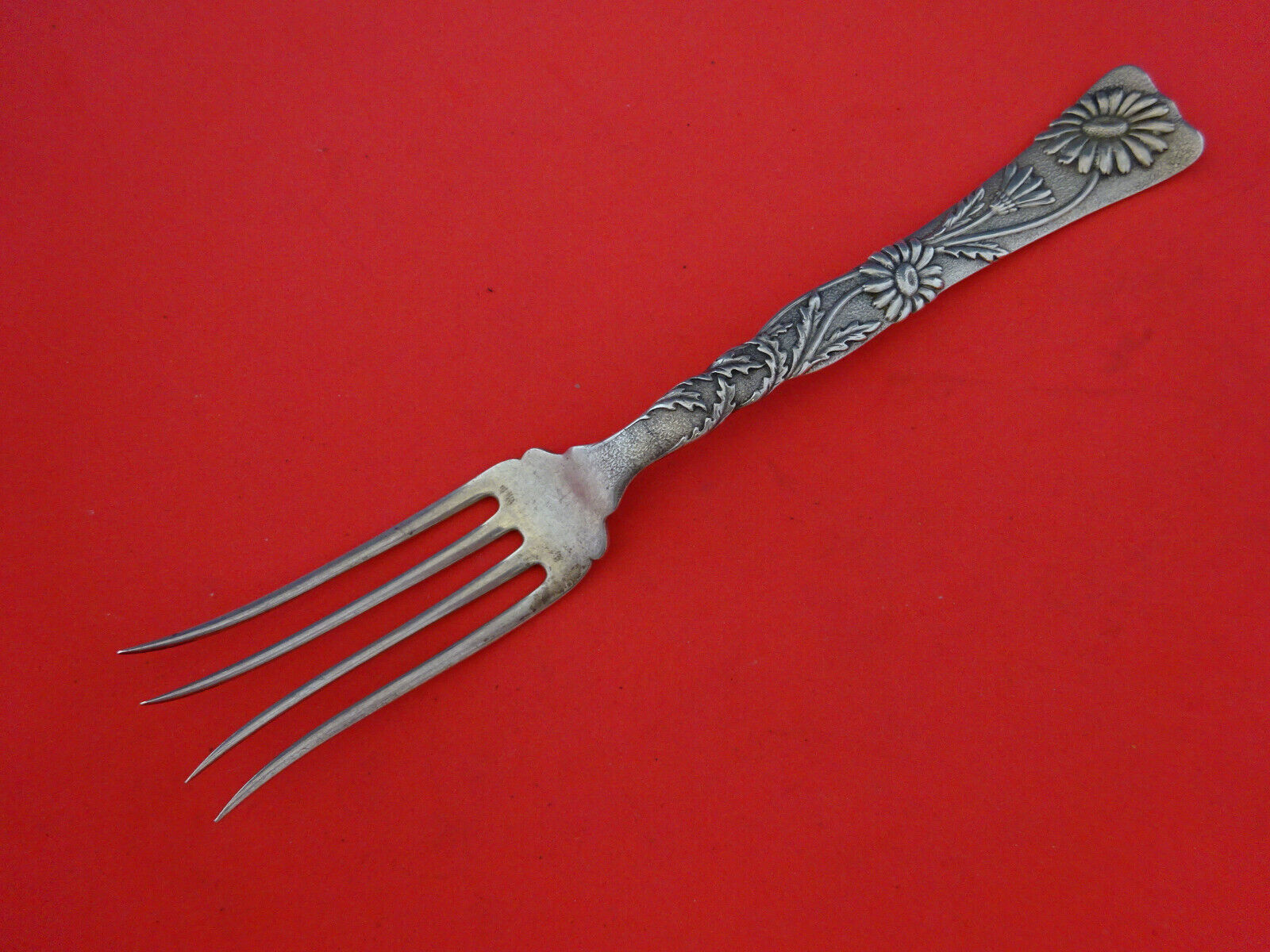 Vine By Tiffany Sterling Silver Baked Potato Fork Daisy Motif 4-tine ...