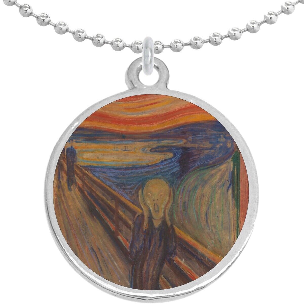 The Scream Painting Round Pendant Necklace Beautiful Fashion Jewelry ...