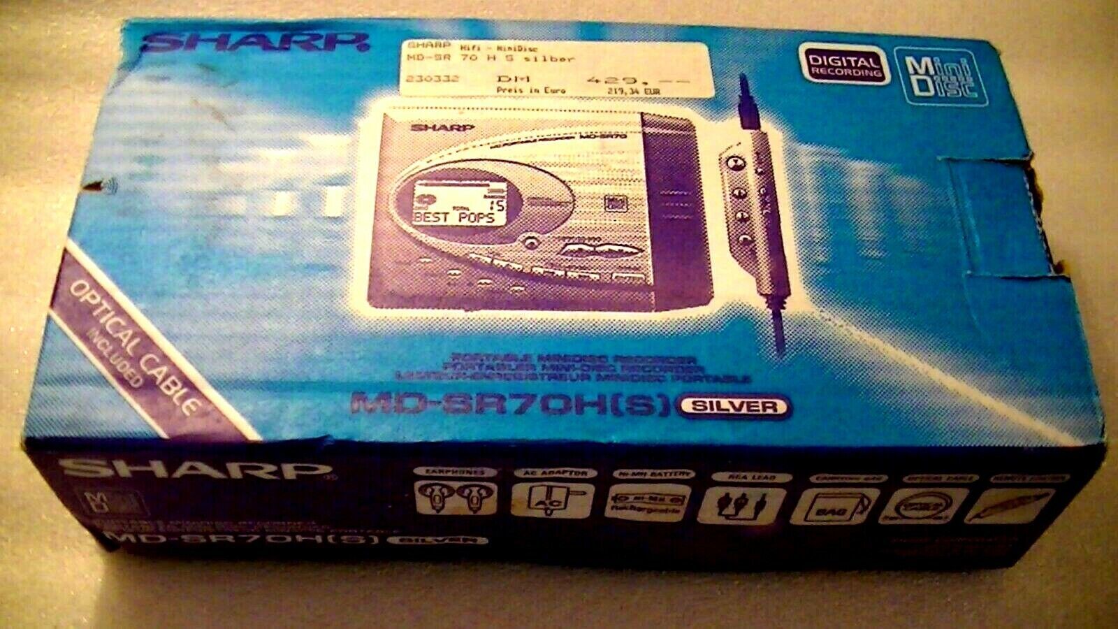 RESTORED VINTAGE SHARP MD MINIDISC WALKMAN RECORDER model MD-MT88 ...