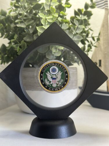 US ARMY CAPTAIN RANK CHALLENGE COIN MILITARY CPT With 3D Display Case ...