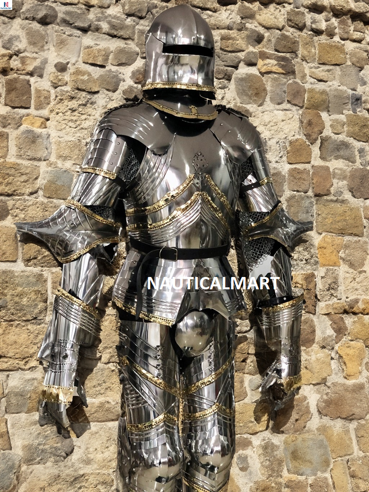 NauticalMart German Gothic Full Suit of Armour Combat Full Body Armour ...