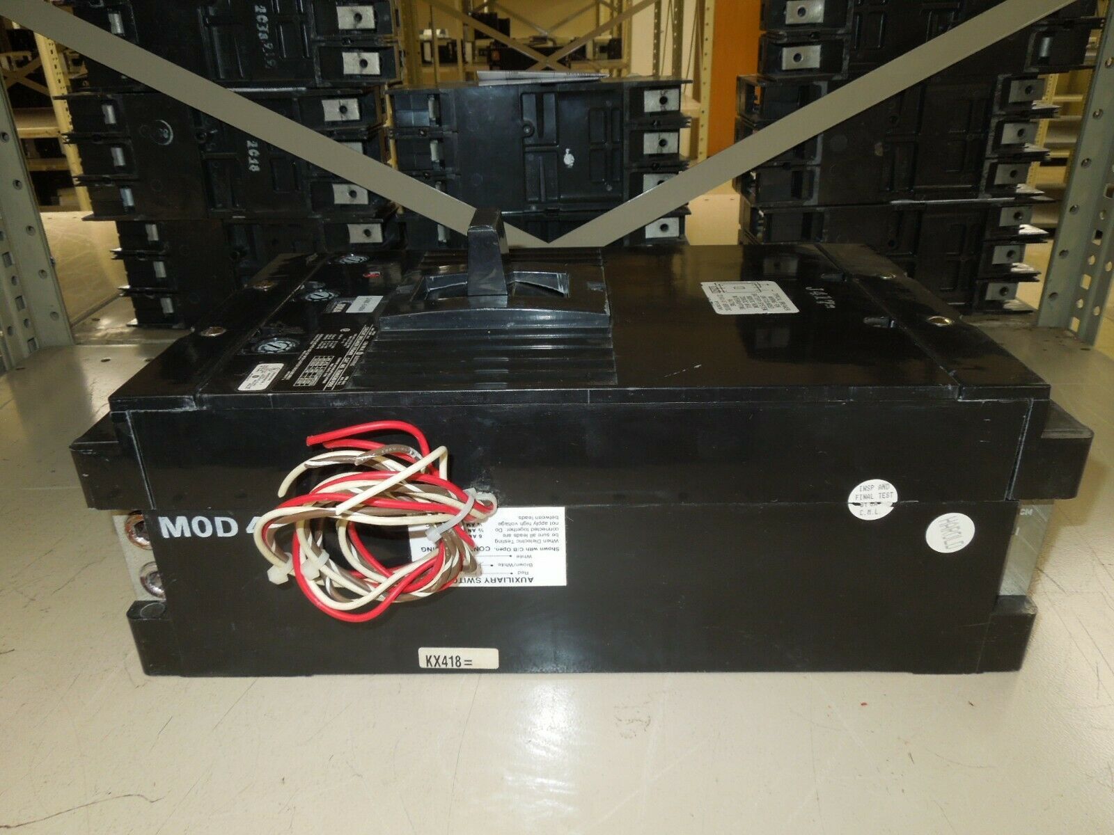 GE TKM836F000 Circuit Breaker 800A Frame 3P 600V AC 800 A Trip W/ Aux ...