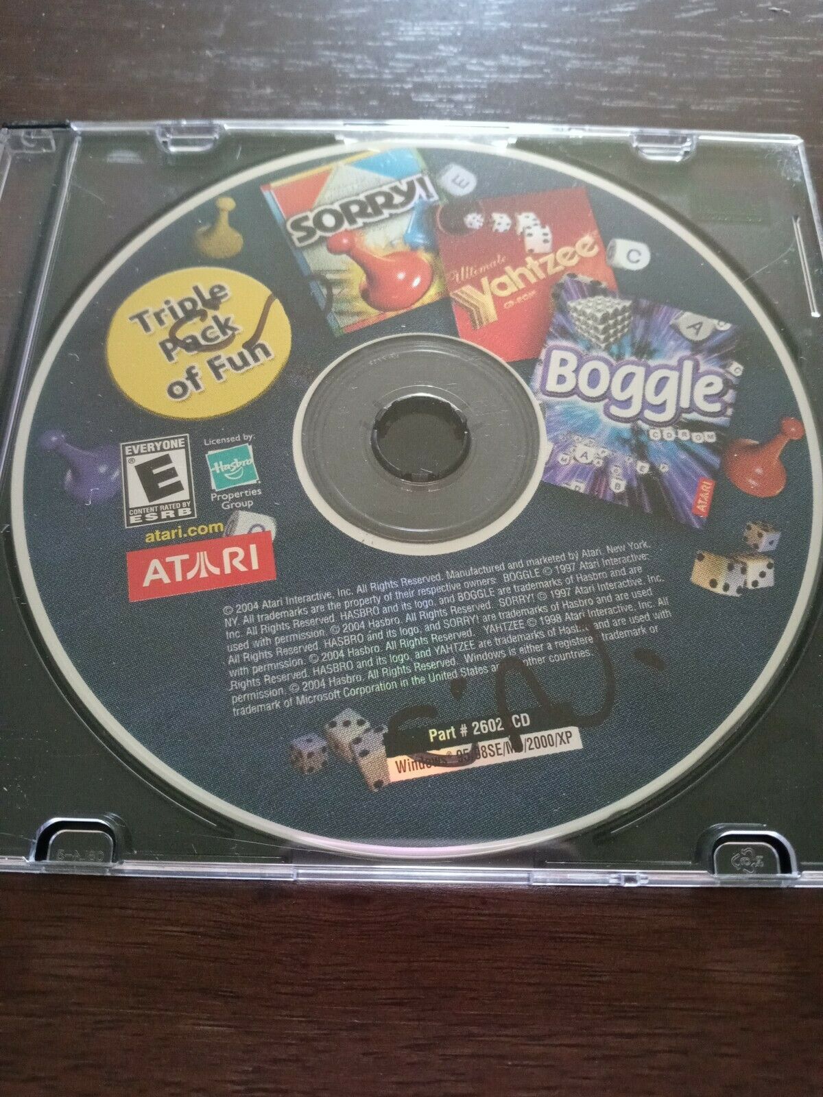 Atari Triple Pack of Fun: Sorry Ultimate Yahtzee Boggle PC CD - Video Games
