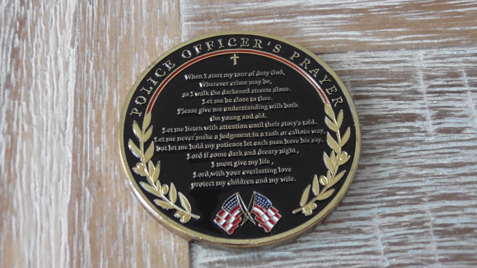 TBL Police Officers Prayer Challenge Coin #D425 - Challenge Coins