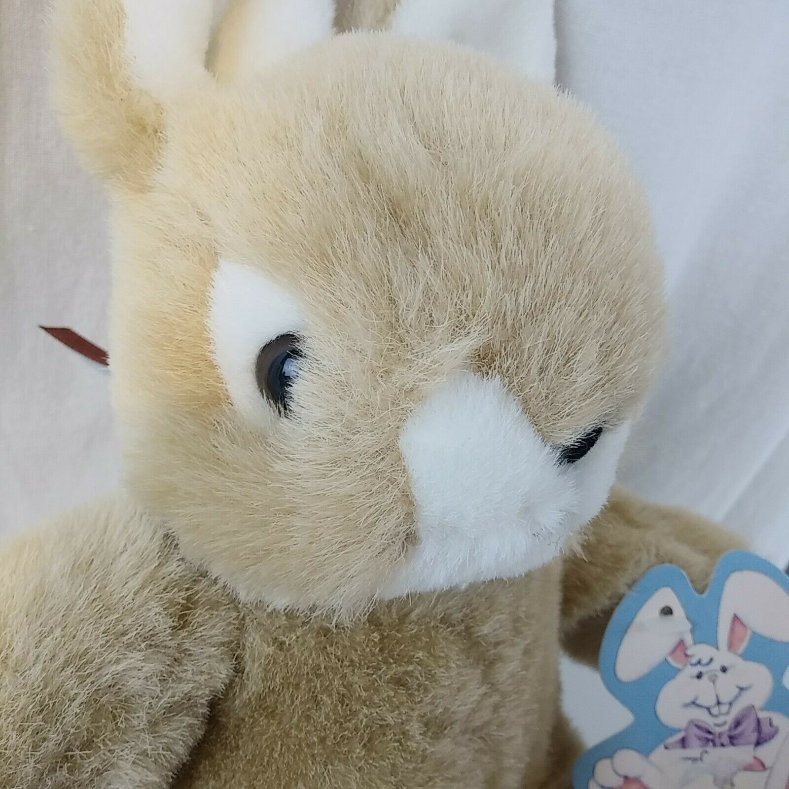 Vintage Kmart Fairview 1990 Brown Tan Stuffed Plush Easter Bunny Rabbit ...