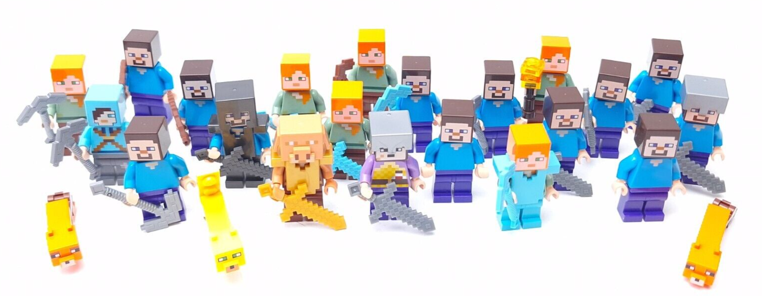 Lego Minecraft Figure Lot 24 Minifigure - LEGO (R) Minifigures
