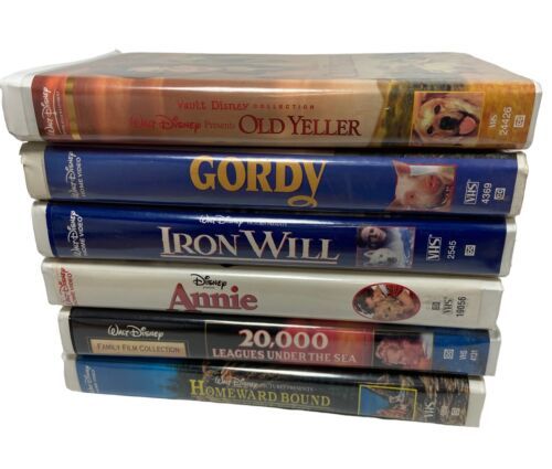 Disney VHS Tapes Lot of 6 Clam Shell Family Movies - VHS Tapes